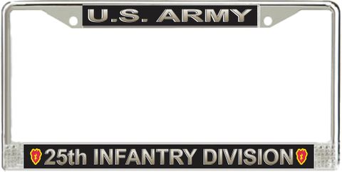 U.S. Army 25th Infantry Division License Plate Frame