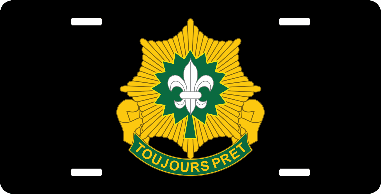 U.S. Army 2nd Armored Cavalry Regiment Unit Crest License Plate