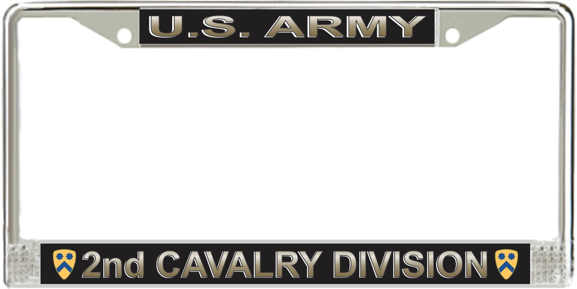 U.S. Army 2nd Cavalry Division License Plate Frame