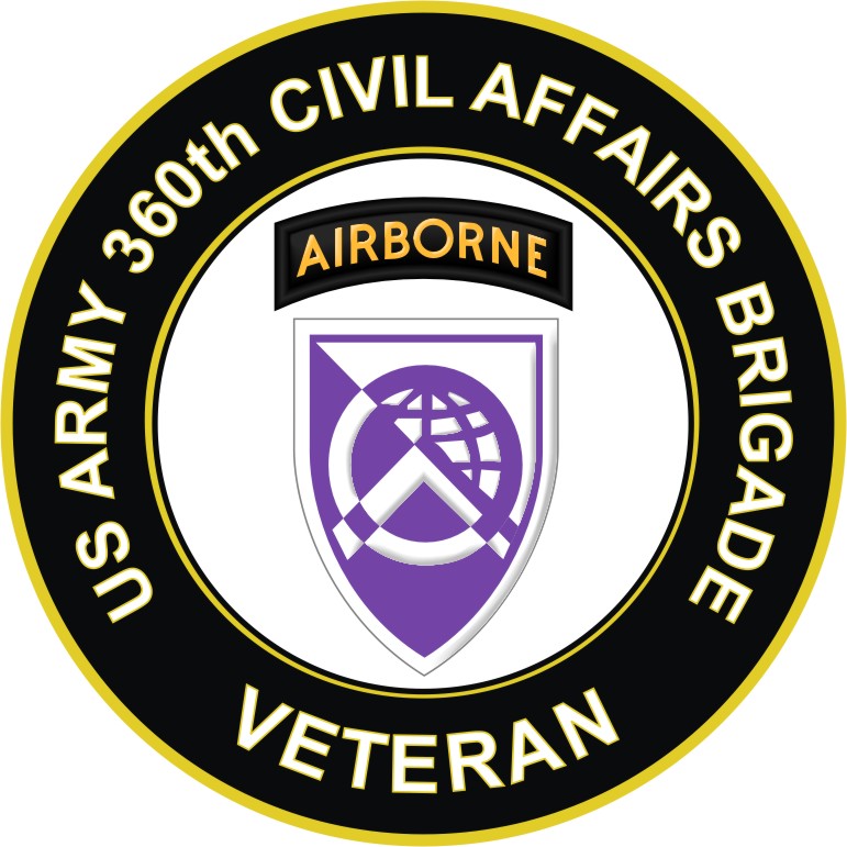 U.S. Army 360th Civil Affairs Airborne Brigade Veteran Sticker Decal