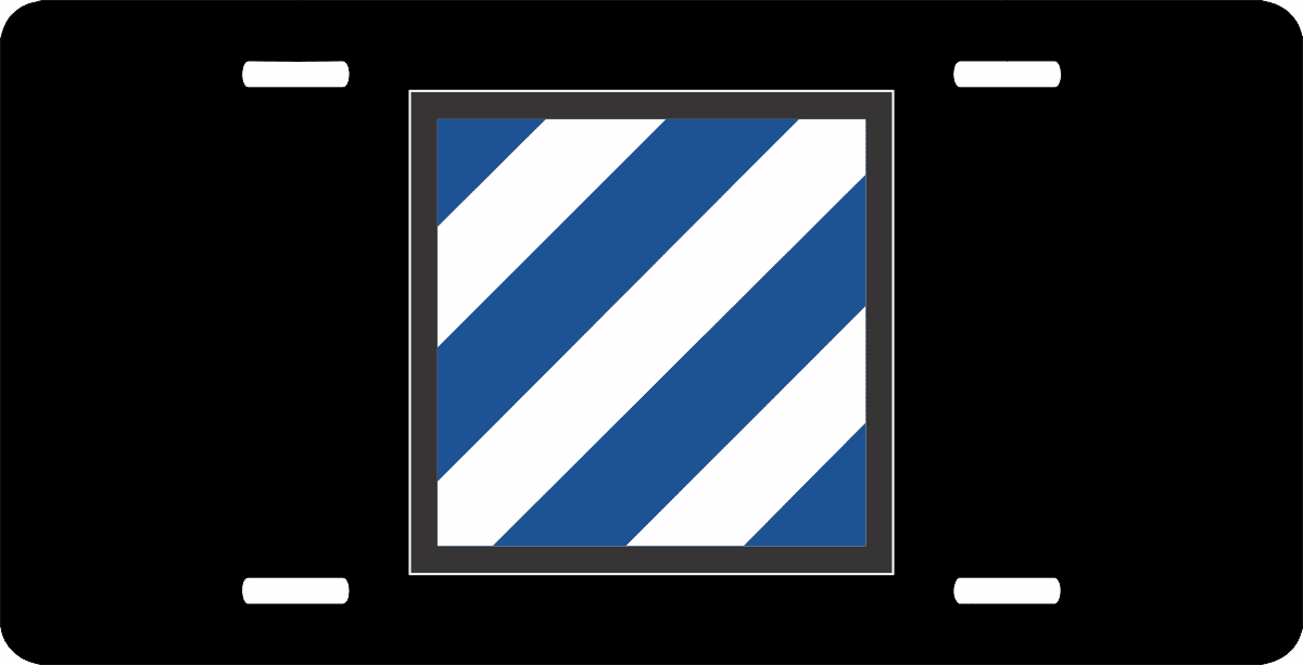 U.S. Army 3rd Infantry Division License Plate