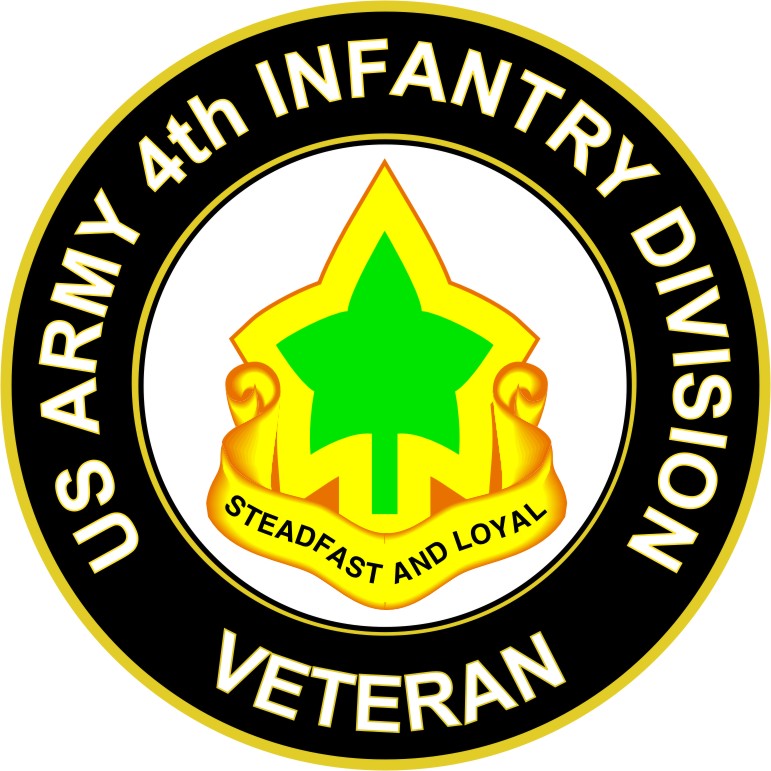 U.S. Army 4th Infantry Division Unit Crest Veteran Sticker Decal