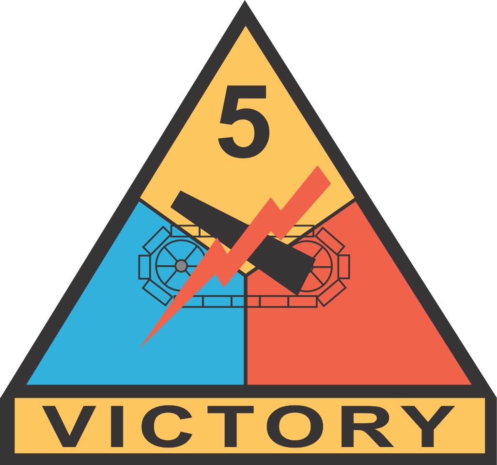 U.S. Army 5th Armored Division Patch Decal
