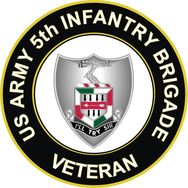 U.S. Army 5th Infantry Brigade Unit Crest Veteran Sticker Decal