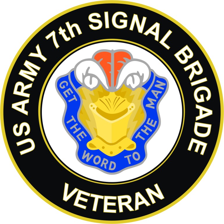 U.S. Army 7th Signal Brigade Unit Crest Veteran Sticker Decal