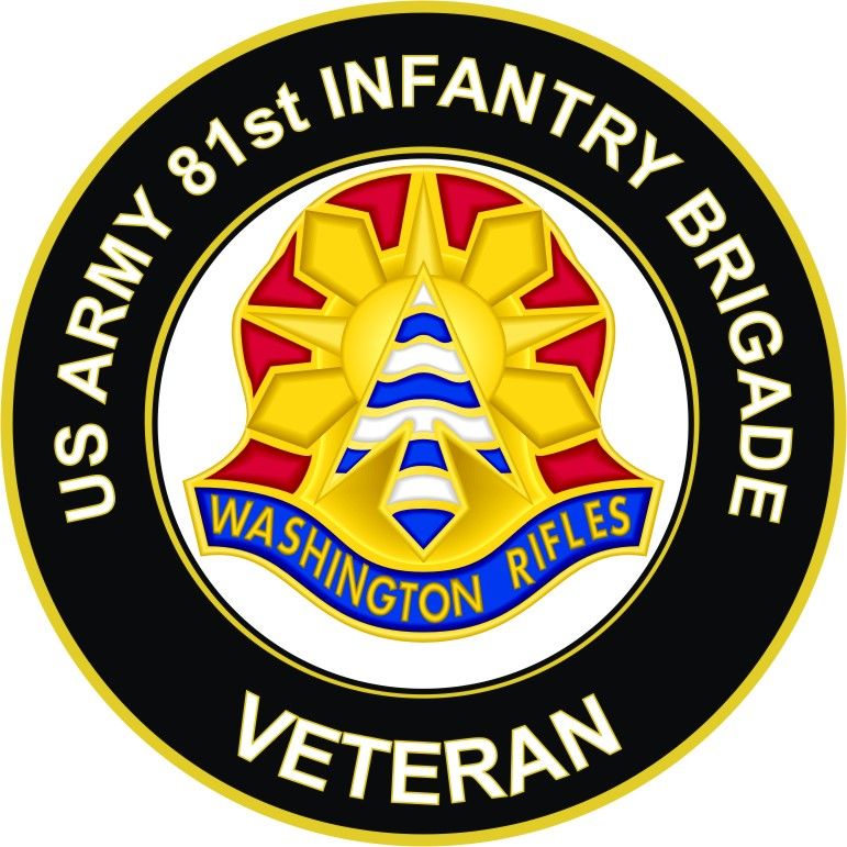 U.S. Army 81st Infantry Brigade Unit Crest Veteran Sticker Decal