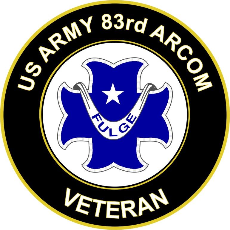 U.S. Army 83rd ARCOM Ohio Unit Crest Veteran Sticker Decal