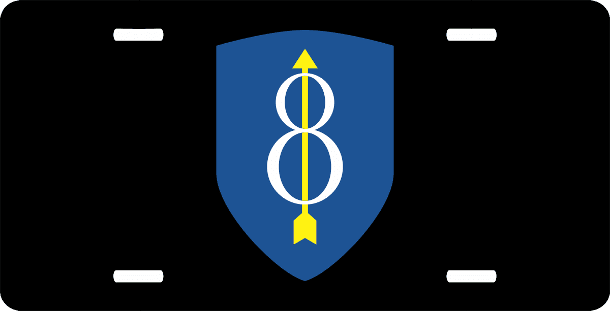U.S. Army 8th Infantry License Plate