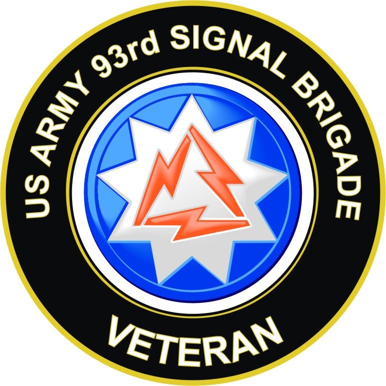U.S. Army 93rd Signal Brigade Unit Crest Veteran Sticker Decal