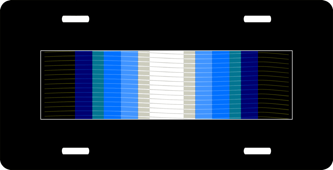 U.S. Army Antarctica Service Medal Ribbon License Plate