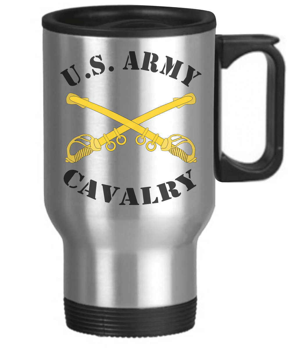 U.S. Army Cavalry 14 oz Stainless Steel Travel Mug