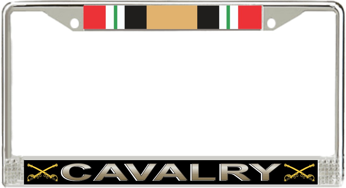 U.S. Army Cavalry Iraq Veteran License Plate Frame
