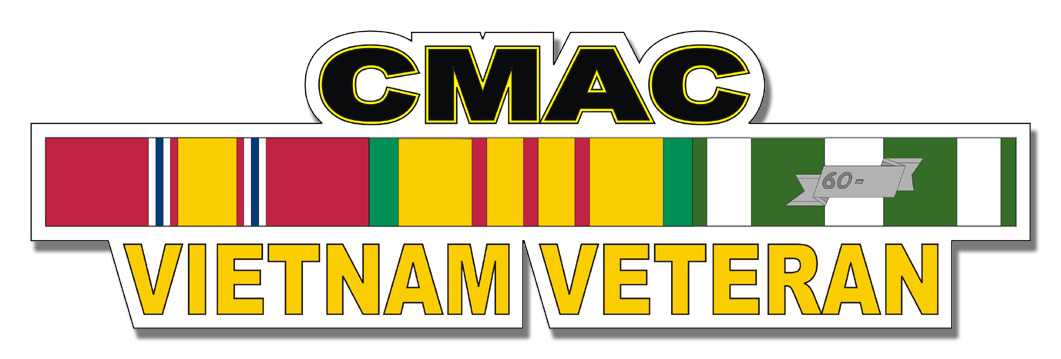 U.S. Army CMAC Vietnam Veteran Window Strip Decal