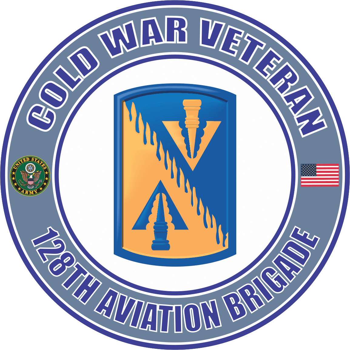 U.S. Army Cold War 128th Aviation Brigade Veteran Decal