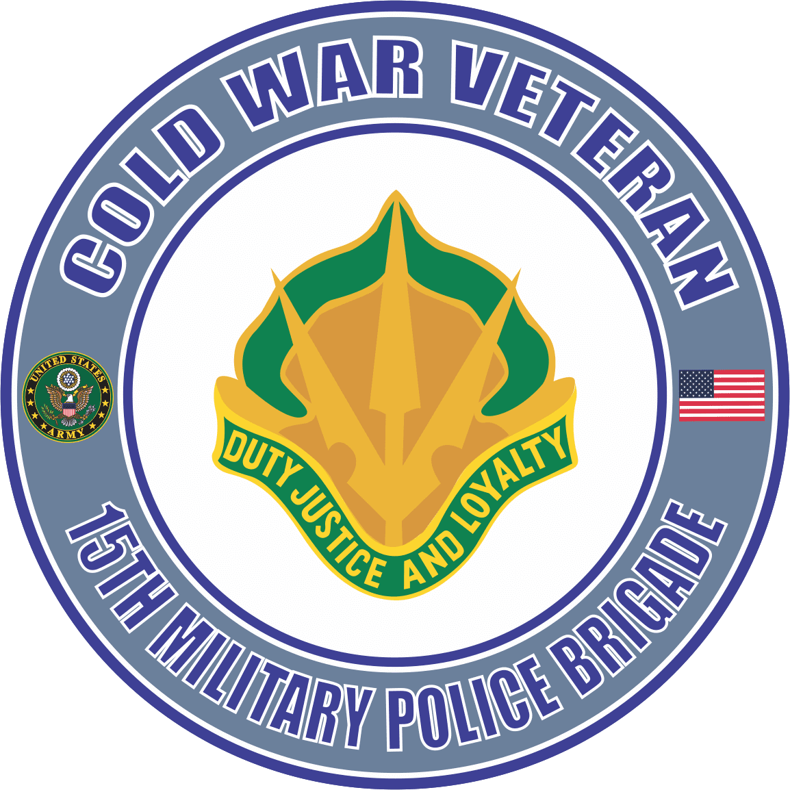 U.S. Army Cold War 15th Military Police Brigade Veteran Decal