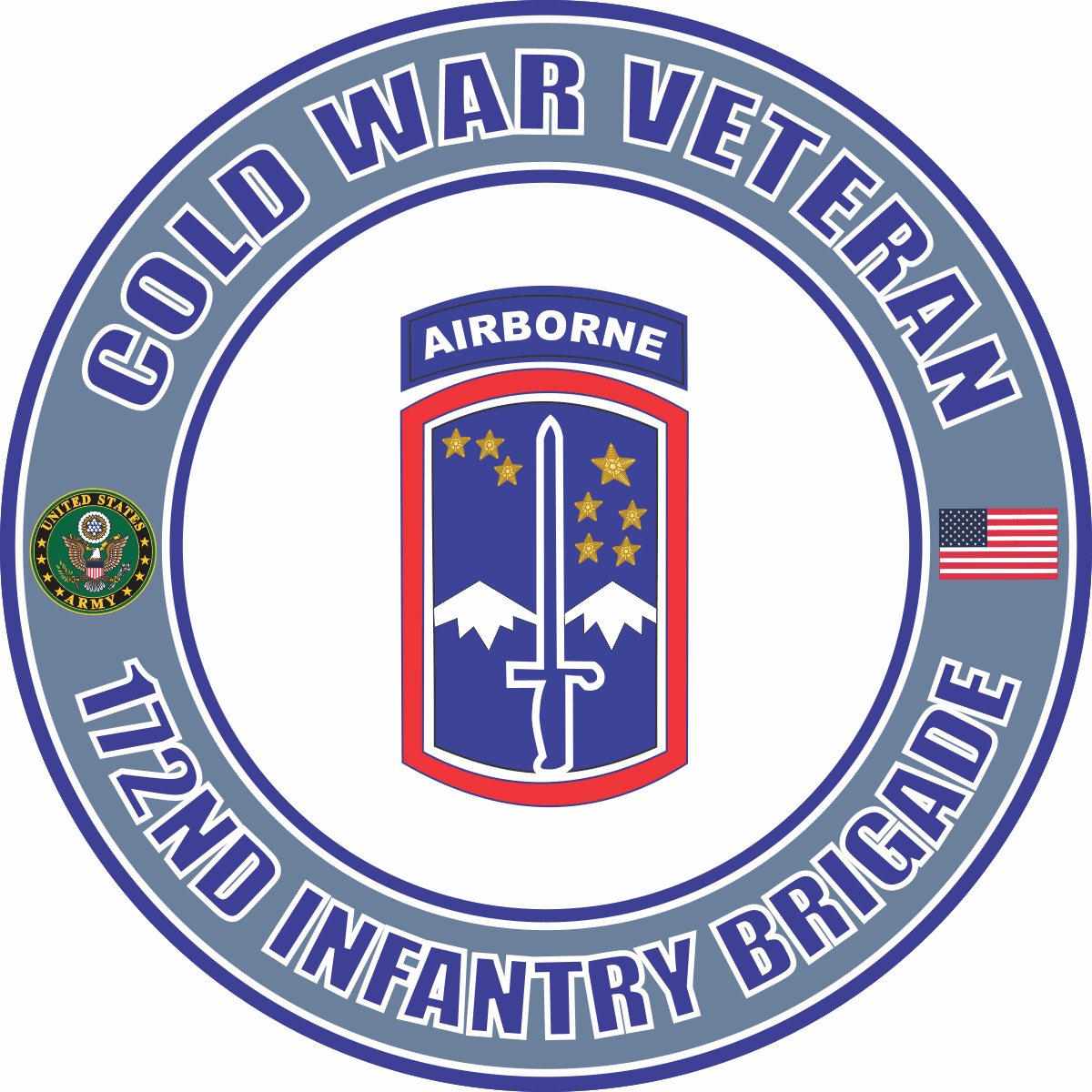 U.S. Army Cold War 172nd Infantry Brigade Airborne Veteran Decal