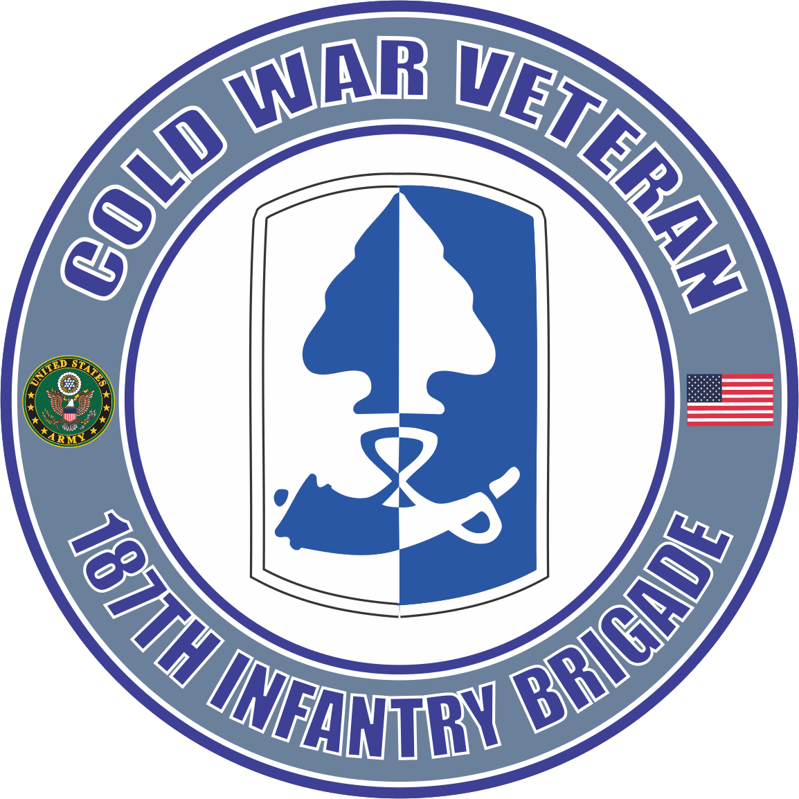 U.S. Army Cold War 187th Infantry Brigade Veteran Decal