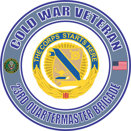 U.S. Army Cold War 23rd Quartermaster Brigade Unit Crest Veteran Decal