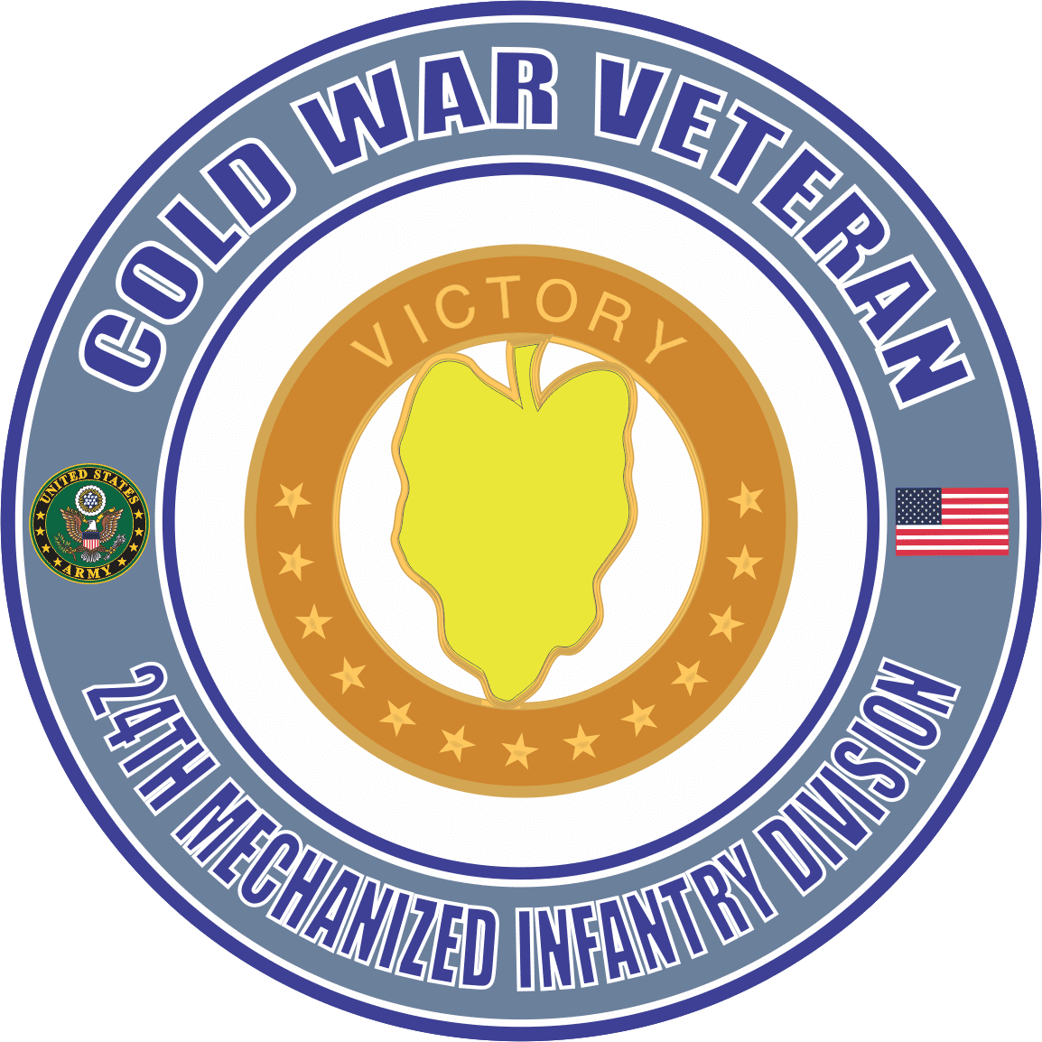 U.S. Army Cold War 24th Mech Infantry Unit Crest Veteran Decal