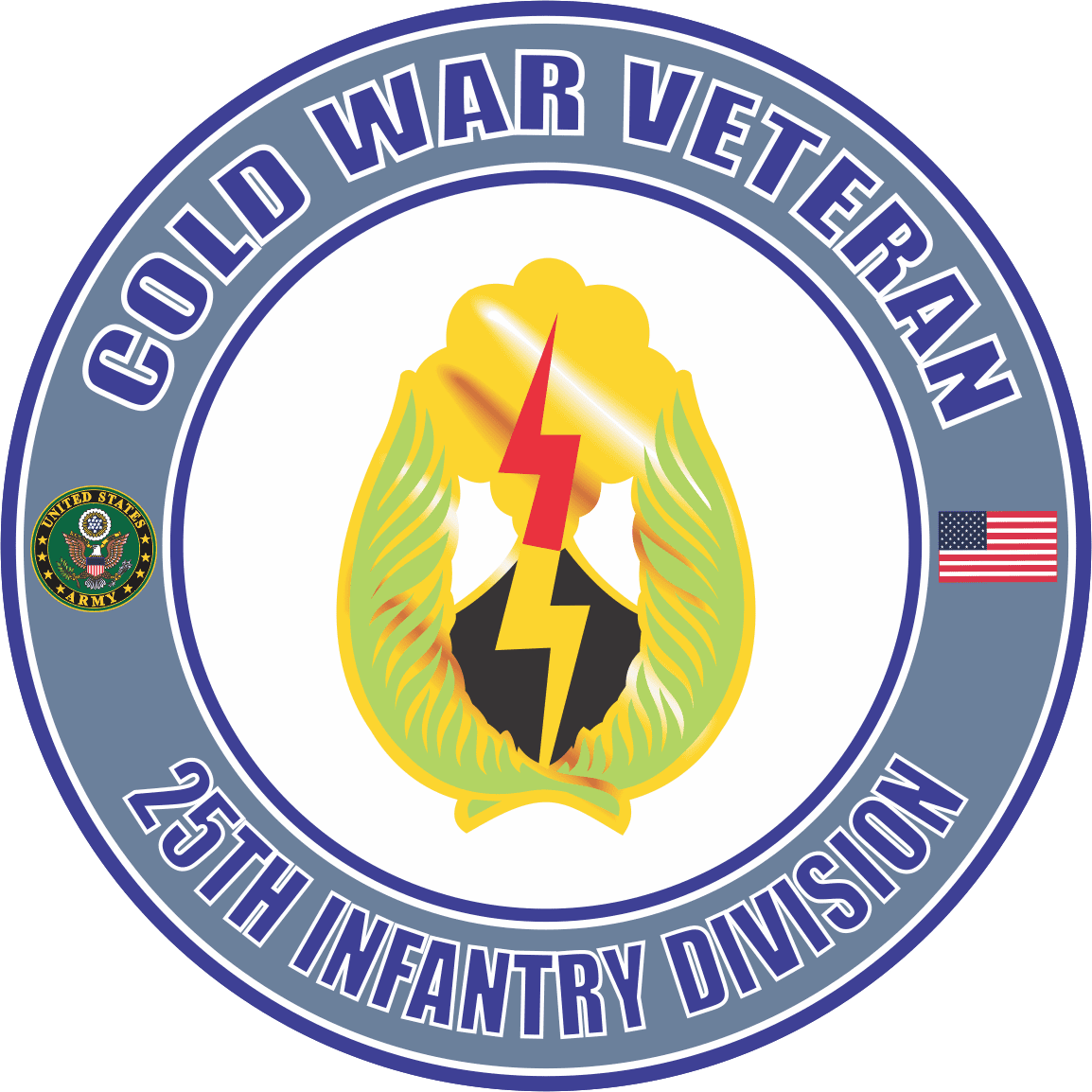 U.S. Army Cold War 25th Infantry Unit Crest Veteran Decal