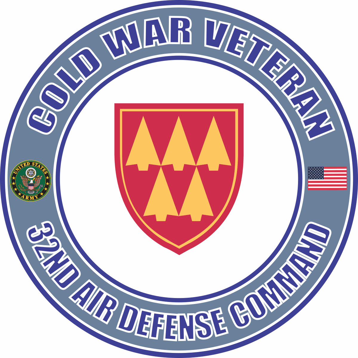 U.S. Army Cold War 32nd Air Defense Command Veteran Decal