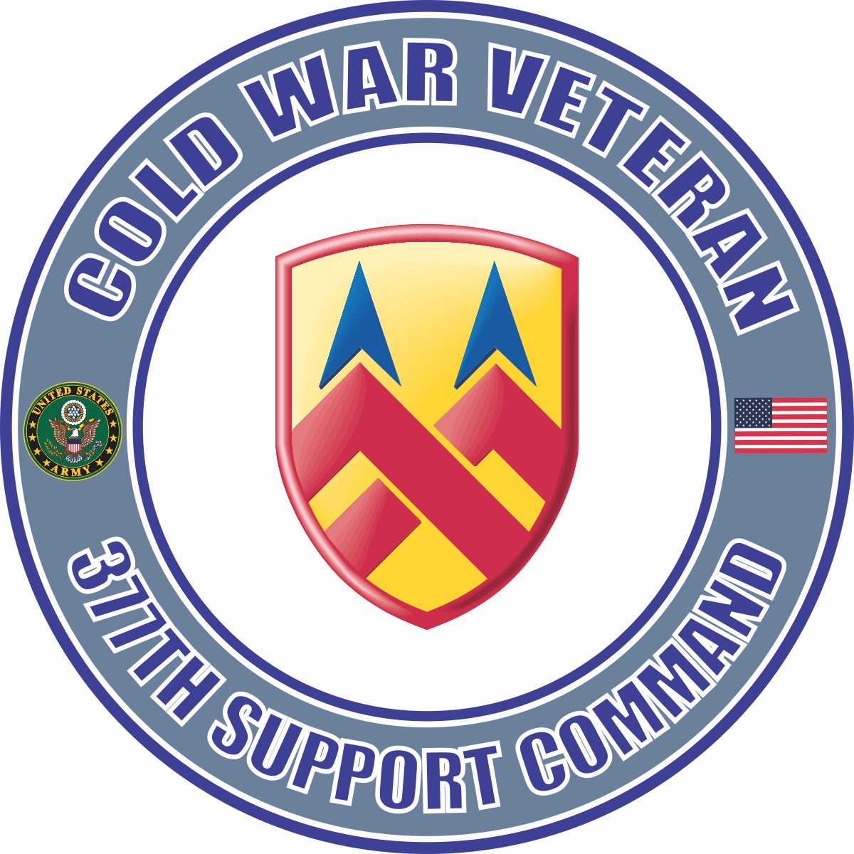 U.S. Army Cold War 377th Support Command Veteran Decal