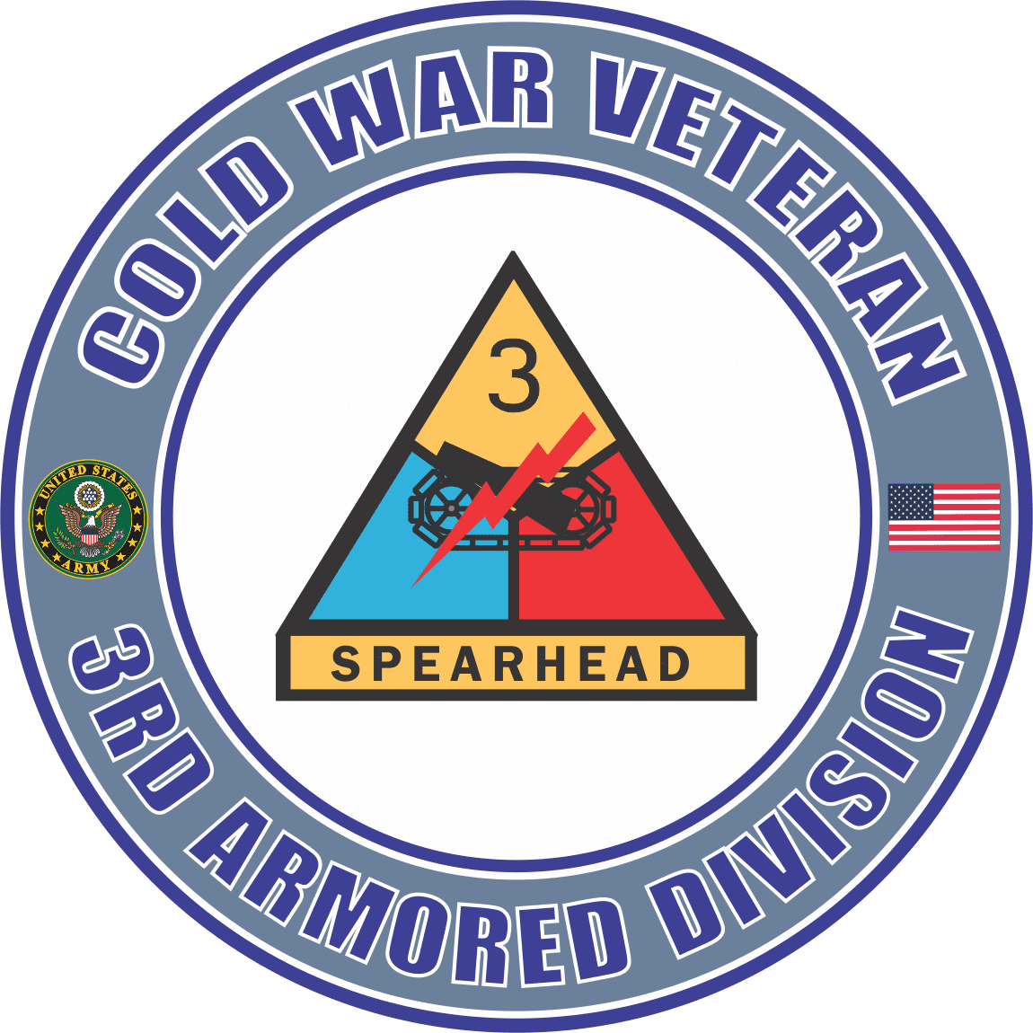 U.S. Army Cold War 3rd Armored Division Veteran Decal