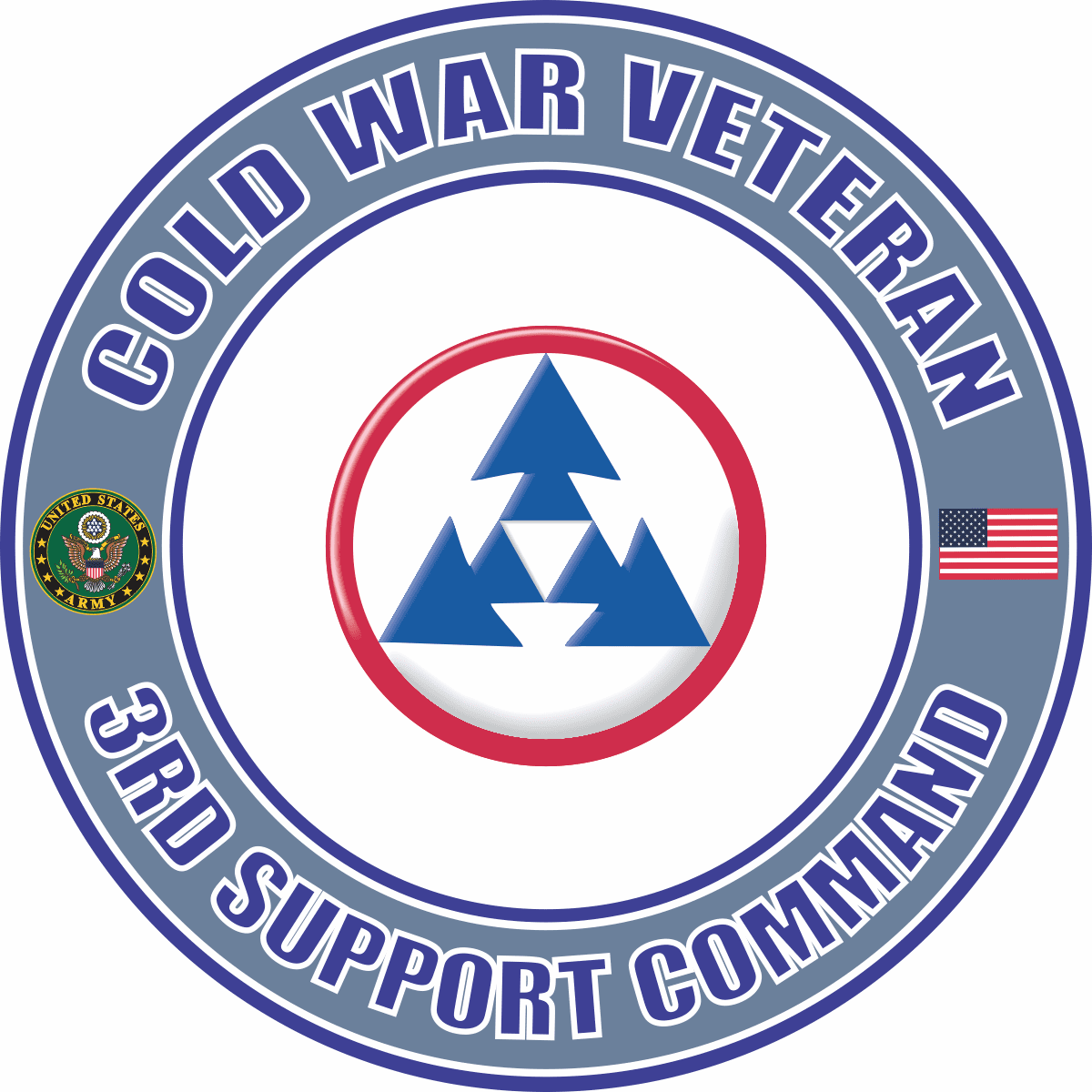 U.S. Army Cold War 3rd Support Command Veteran Decal