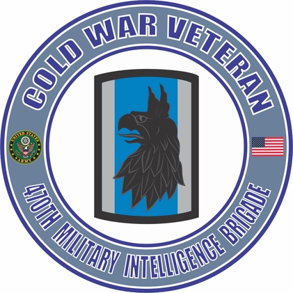 U.S. Army Cold War 470th Military Intelligence Brigade Veteran Decal