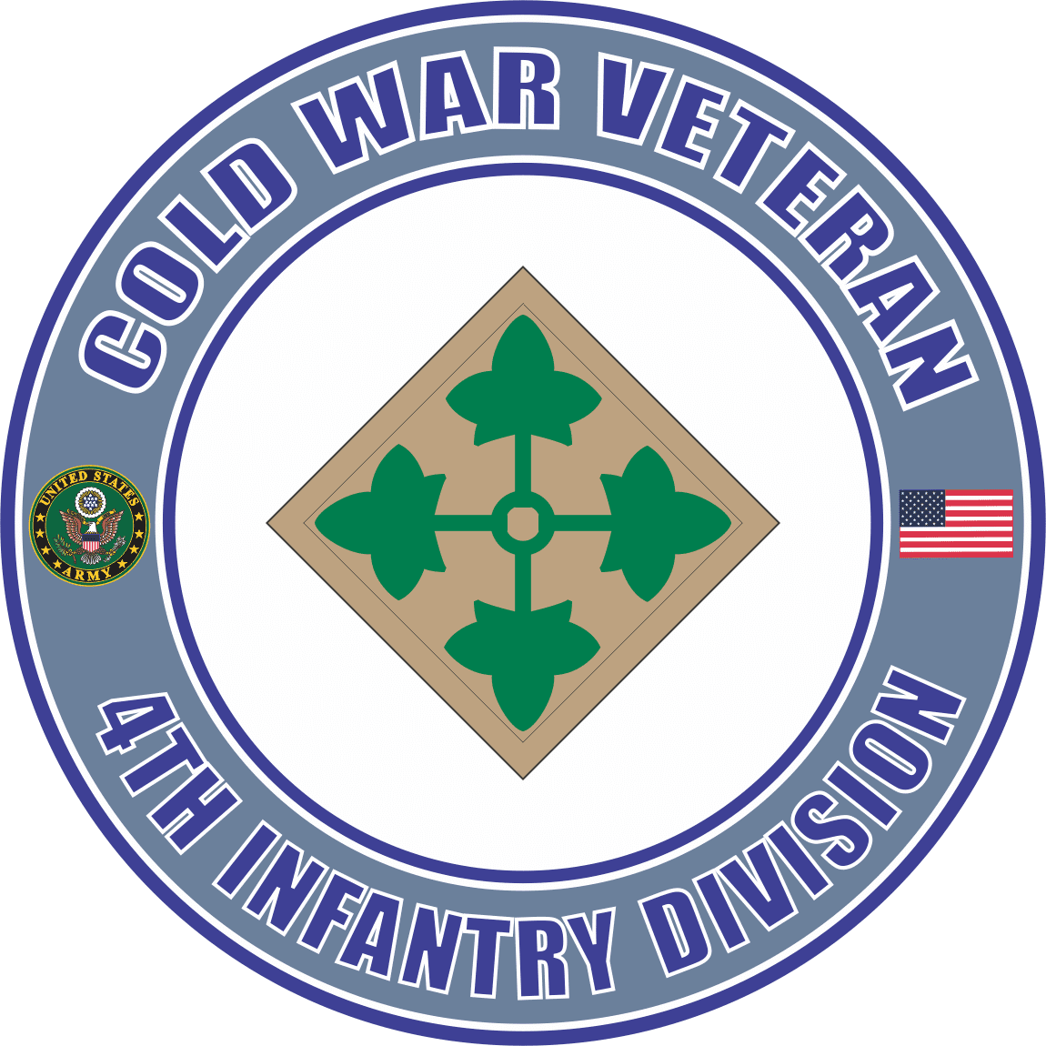 U.S. Army Cold War 4th Infantry Division Veteran Decal
