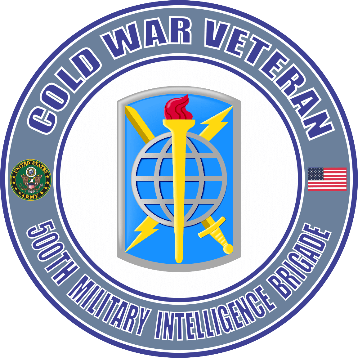 U.S. Army Cold War 500th Military Intelligence Brigade Veteran Decal