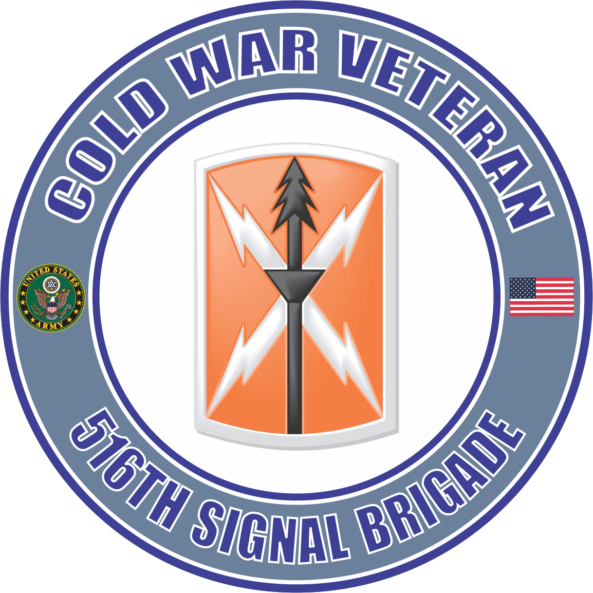 U.S. Army Cold War 516th Signal Brigade Veteran Decal