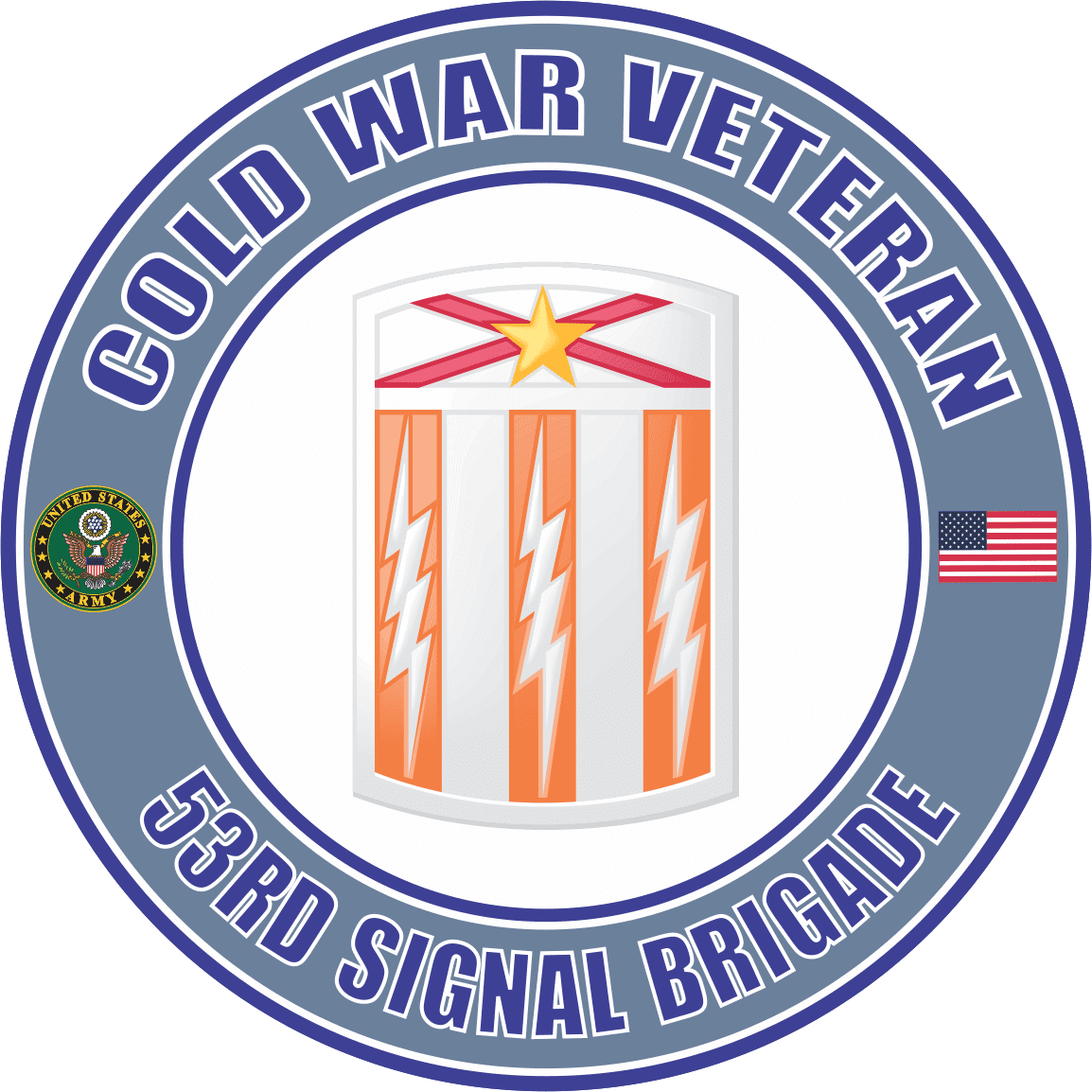 U.S. Army Cold War 53rd Signal Brigade Veteran Decal