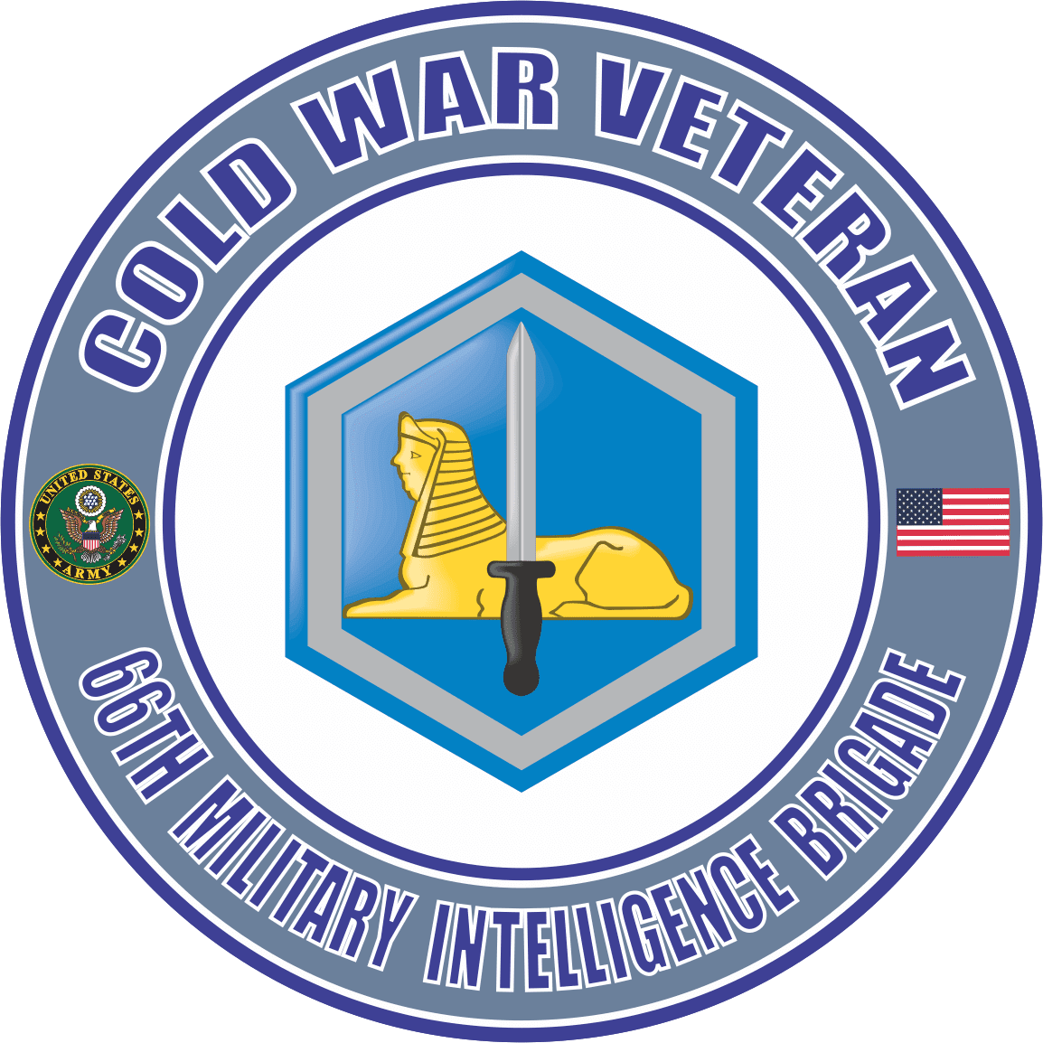 U.S. Army Cold War 66th Military Intelligence Brigade Veteran Decal