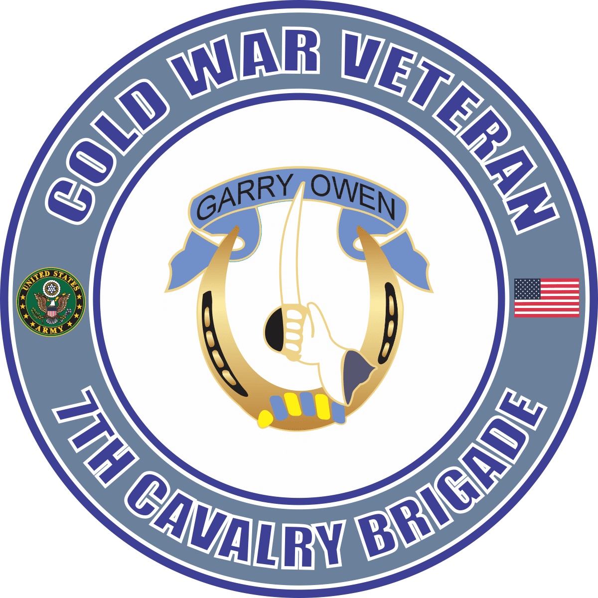 U.S. Army Cold War 7th Cavalry Brigade Veteran Decal