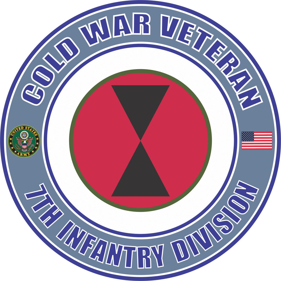 U.S. Army Cold War 7th Infantry Division Veteran Decal