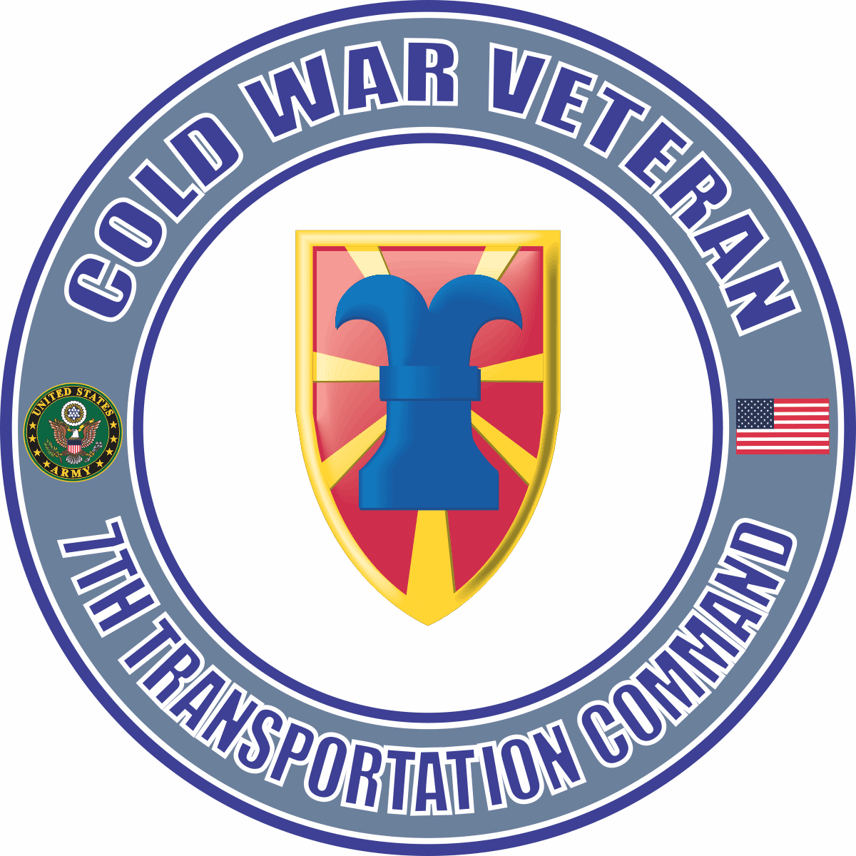 U.S. Army Cold War 7th Transportation Command Veteran Decal
