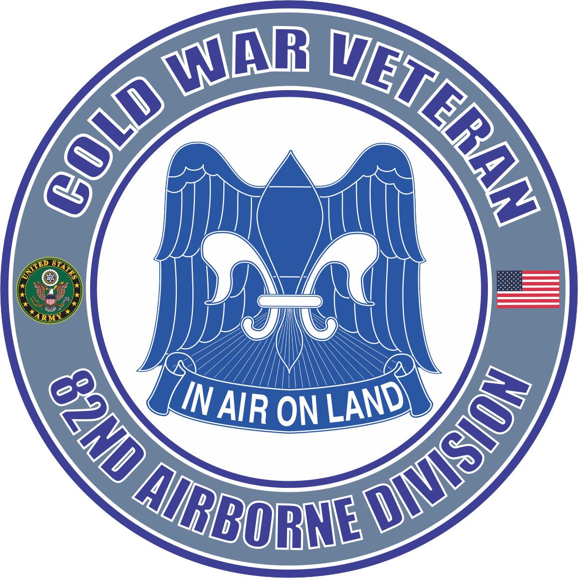 U.S. Army Cold War 82nd Airborne Unit Crest Veteran Decal