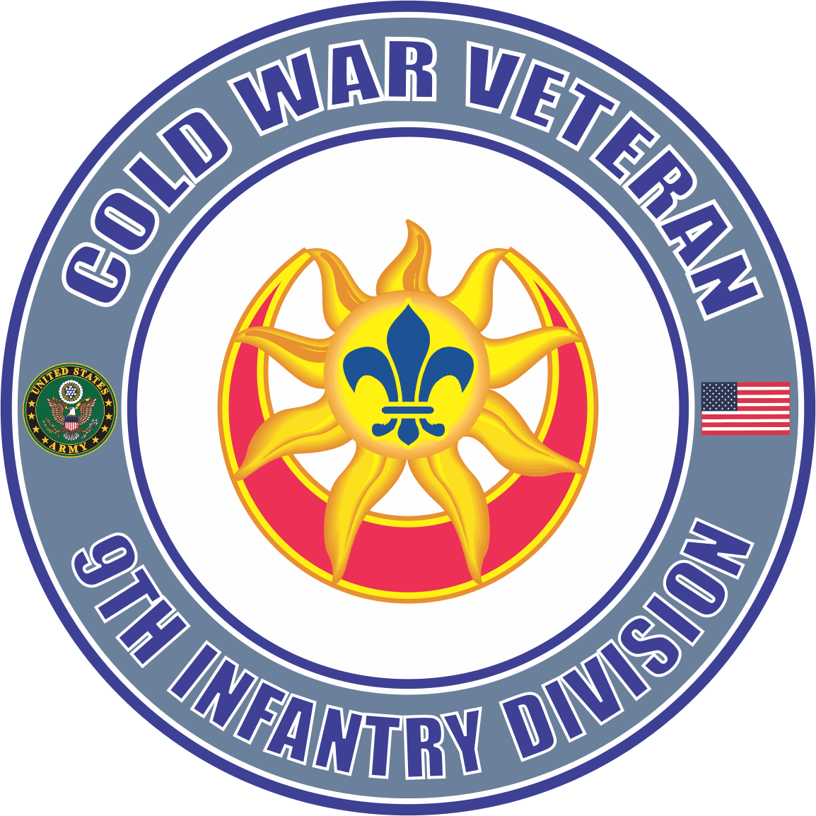 U.S. Army Cold War 9th Infantry Division Unit Crest Veteran Decal