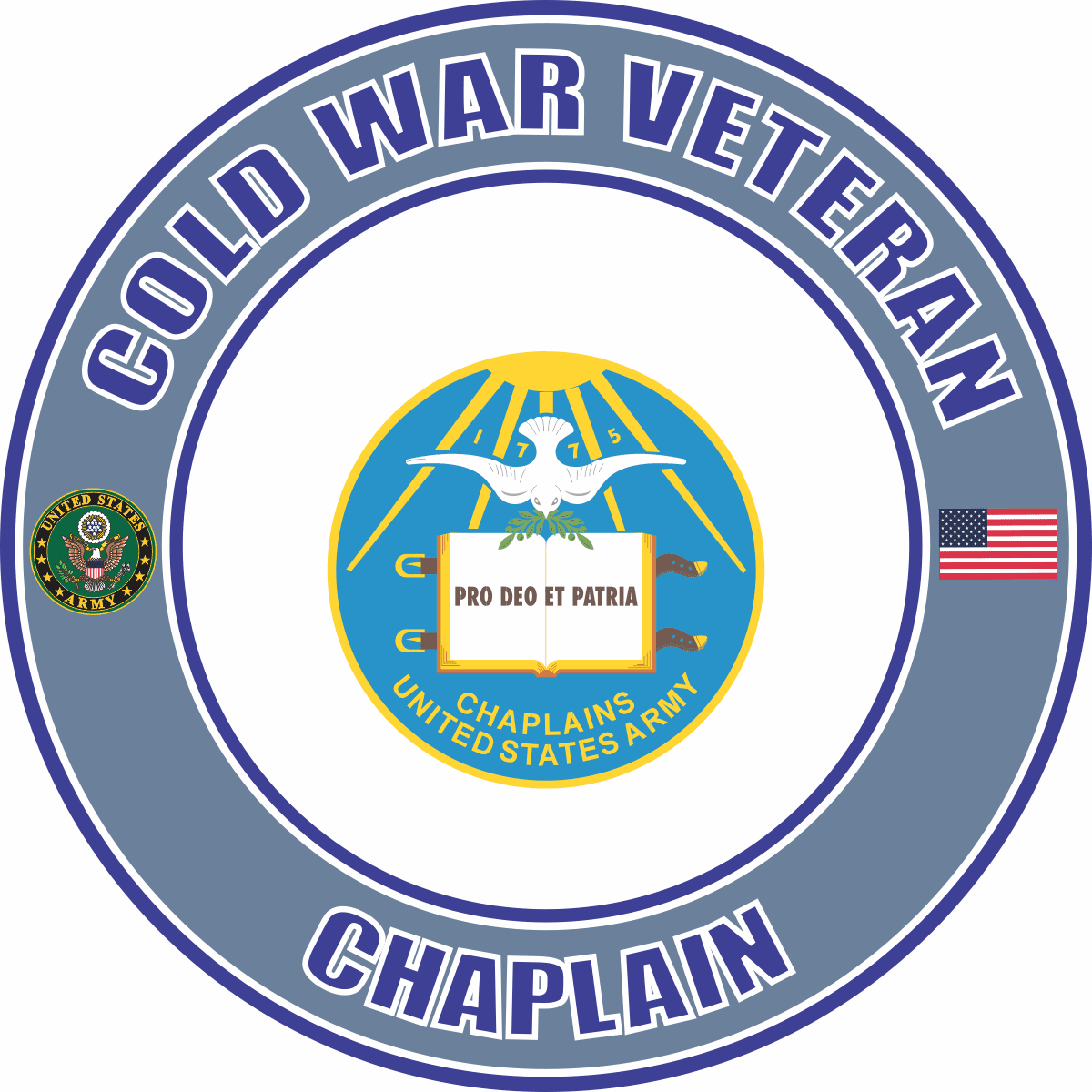 U.S. Army Cold War Chaplain Seal Veteran Decal