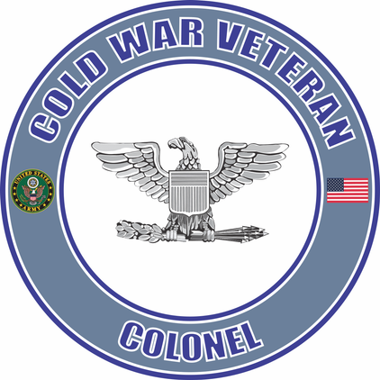 U.S. Army Cold War Colonel Rank Insignia Veteran Decal