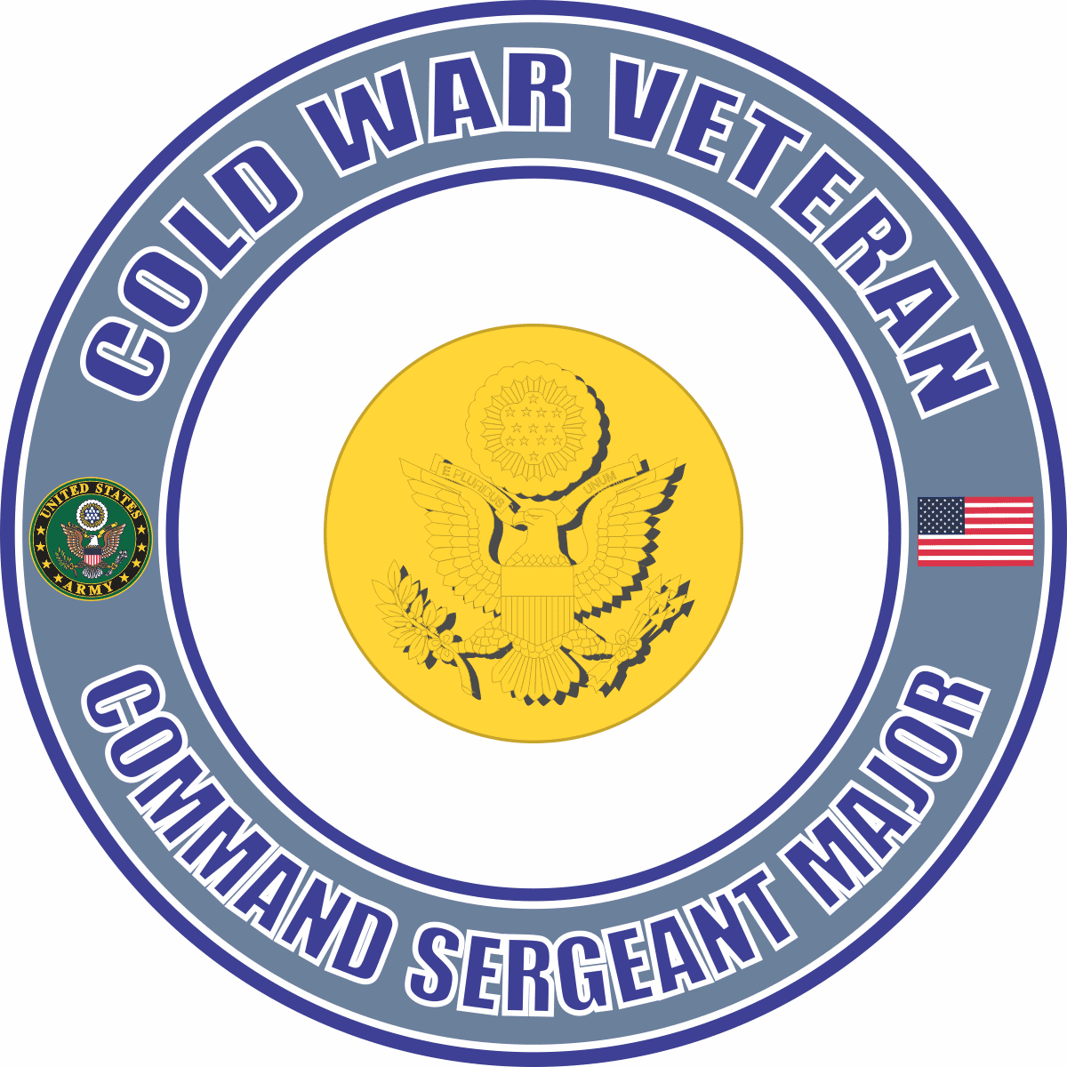 U.S. Army Cold War Command Sergeant Major Veteran Decal