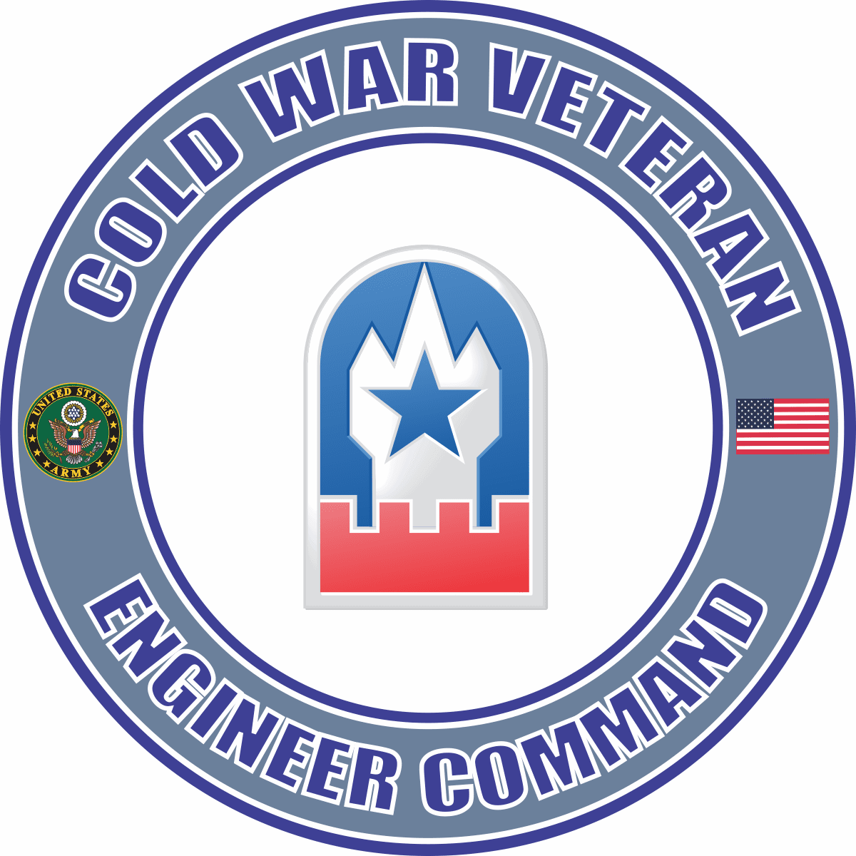 U.S. Army Cold War Engineer Command Veteran Decal