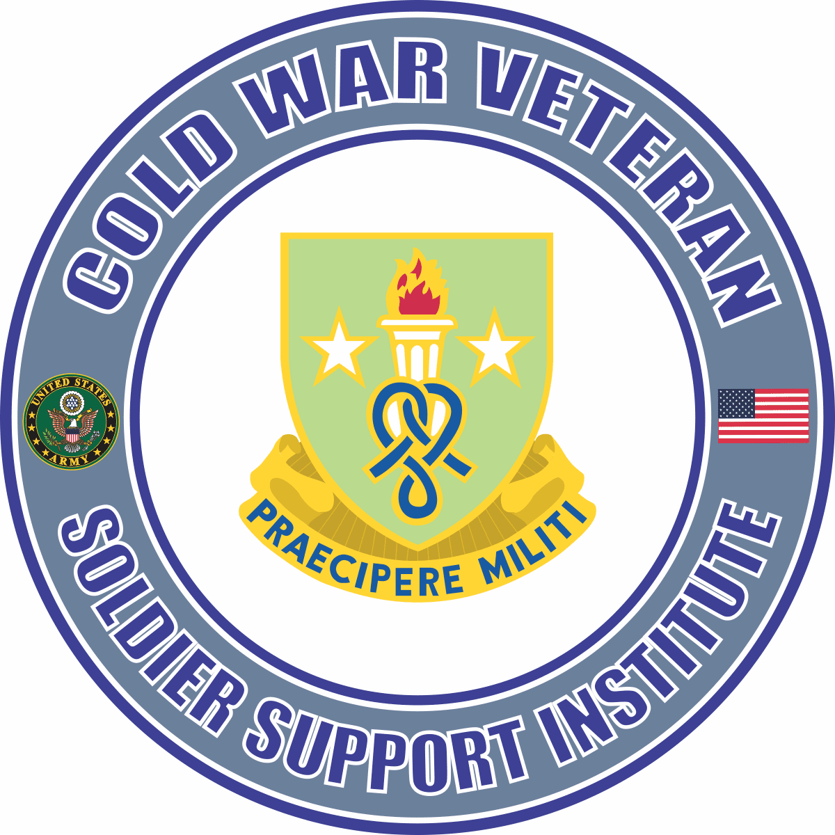 U.S. Army Cold War Soldier Support Institute Unit Crest Veteran Decal