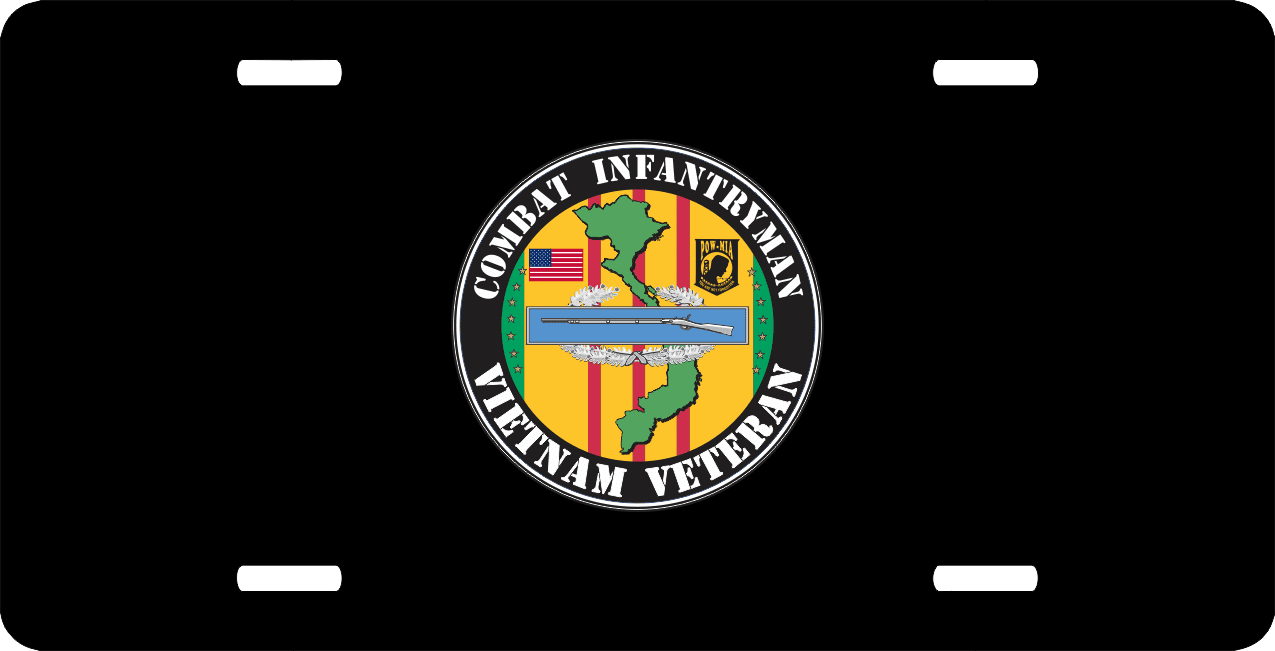 U.S. Army Combat Infantry Badge Vietnam Veteran License Plate