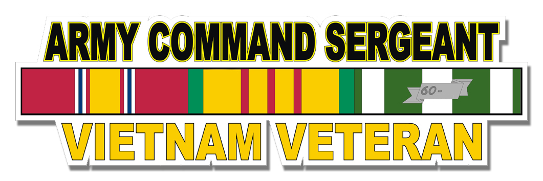U.S. Army Command Sergeant Vietnam Veteran Window Strip Decal