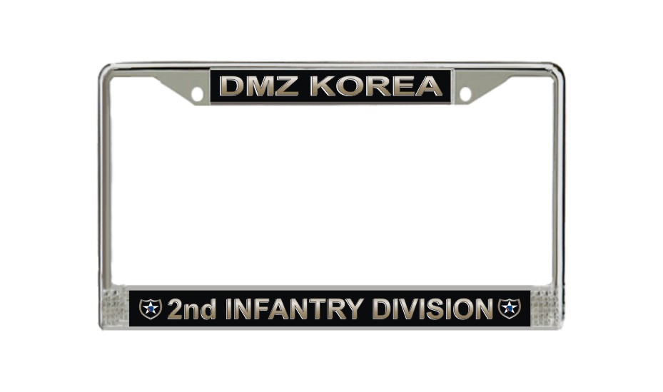U.S. Army DMZ Korea 2nd Infantry Division License Plate Frame