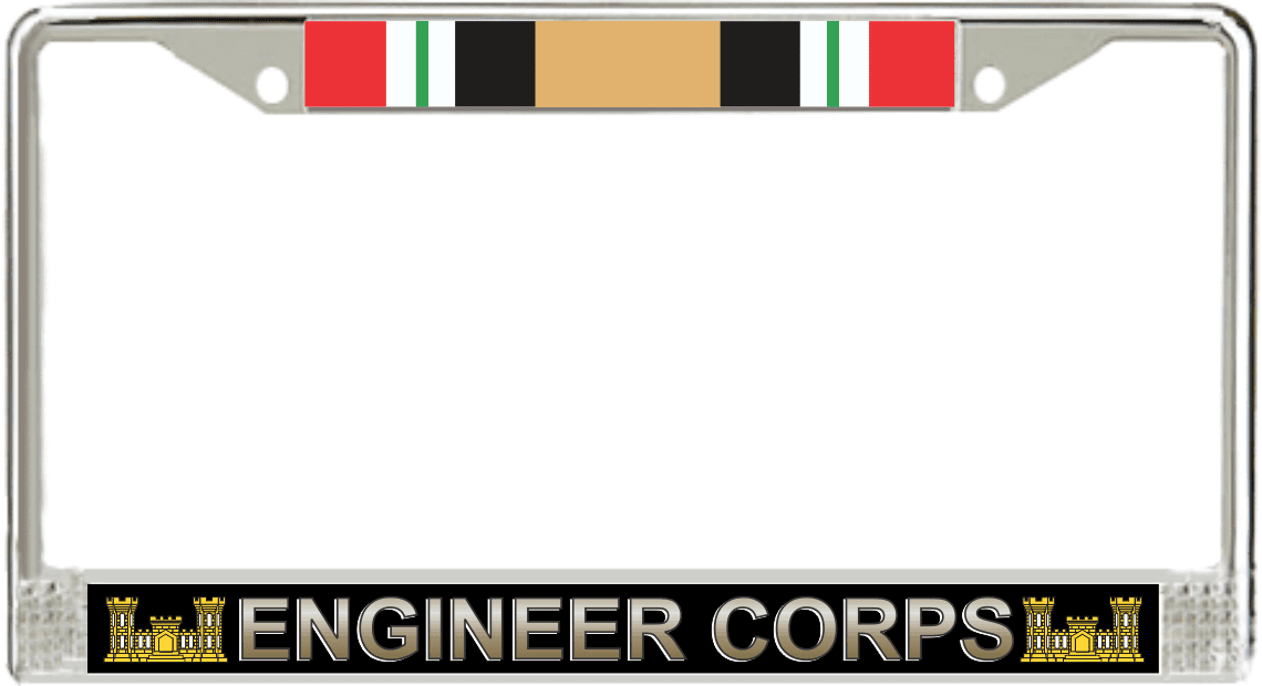U.S. Army Engineer Corps Iraq Veteran License Plate Frame