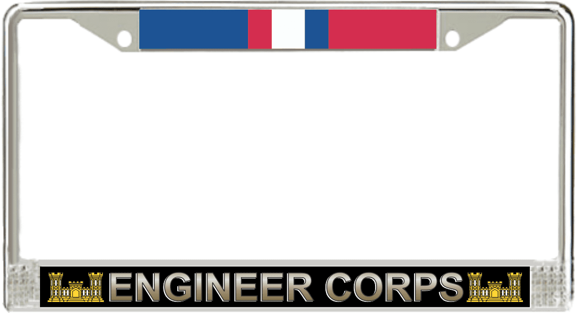 U.S. Army Engineer Corps Kosovo Veteran License Plate Frame