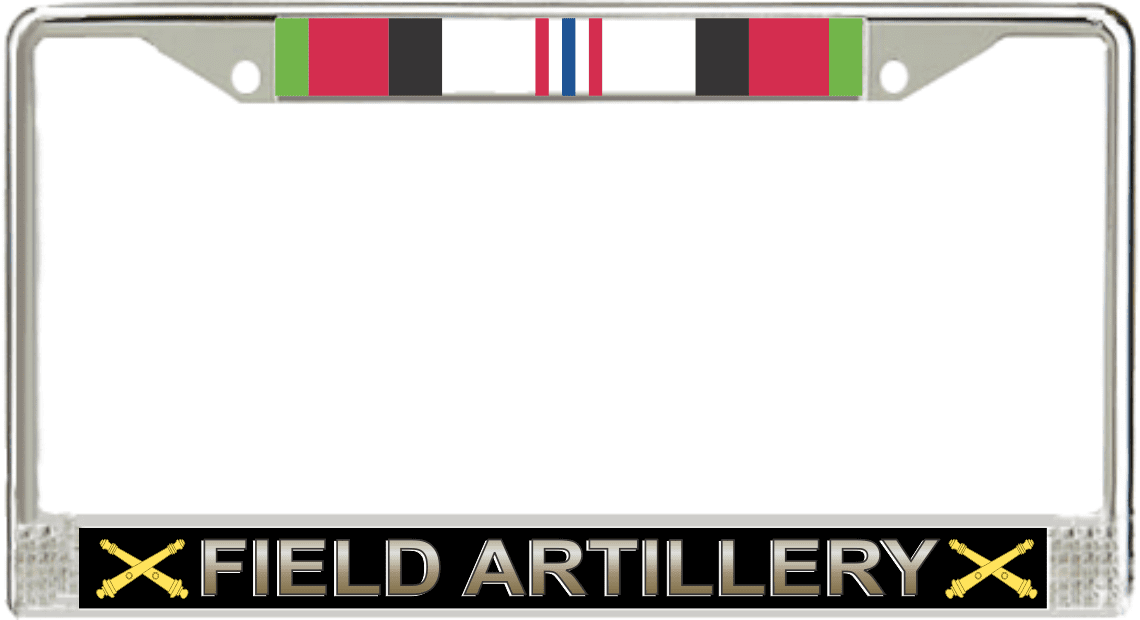 U.S. Army Field Artillery Afghanistan Veteran License Plate Frame